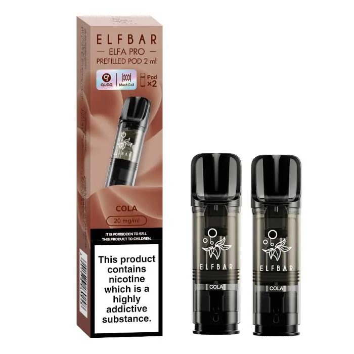 Buy Elf Bar Elfa Pro Prefilled Pods Cola | Vapour.UK®
